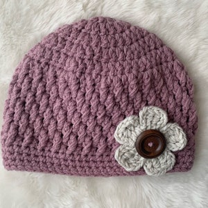 Hat and Mitten Set, Hat and Mittens for Her, Pink Crochet Hat, Winter ...