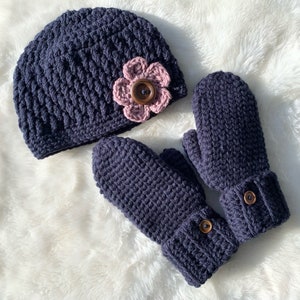 Hat and Mittens, Hat Sets for Women, Winter Gifts for Her, Hat and ...
