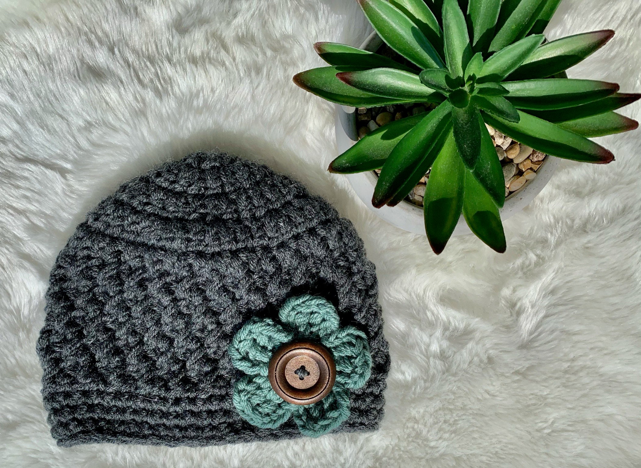 Easy Crochet Hat Pattern for Girls Crochet Flower Hat Pattern | Etsy
