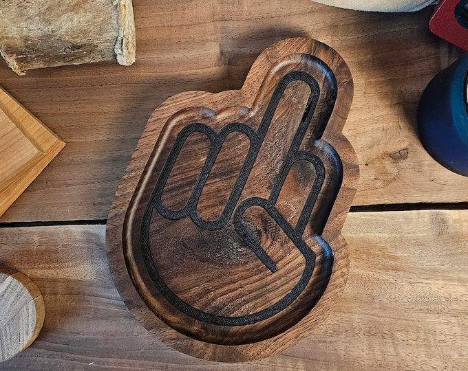 The Middle Finger Hand Gesture, Flipping the Bird, Walnut Tray Candy ...