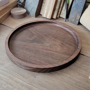 Walnut Catch All Tray, Wooden Tray, Round Wooden Tray, Candy Dish ...