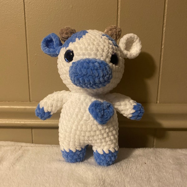 Small Blue Cow - Etsy