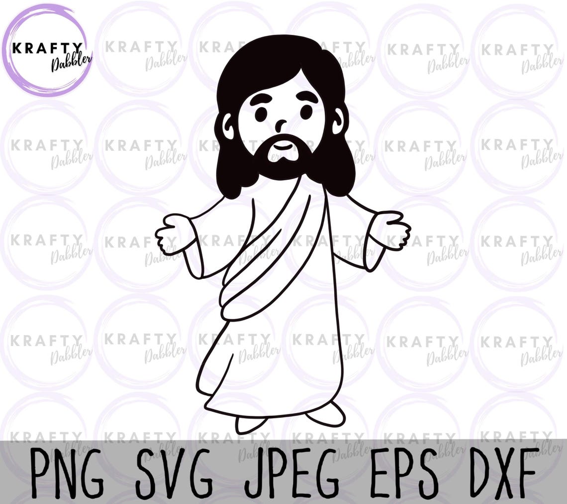 Jesus PNG, SVG, JPEG, Svg, Dxf, Clipart, Cartoon Jesus Png, Cartoon ...