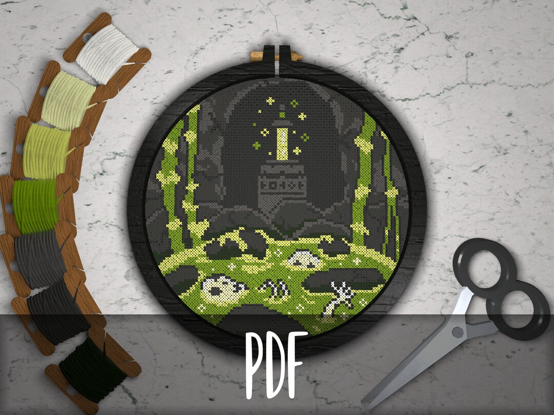 Poisonous Pitfall Modern Cross Stitch Design Pattern PDF - Etsy