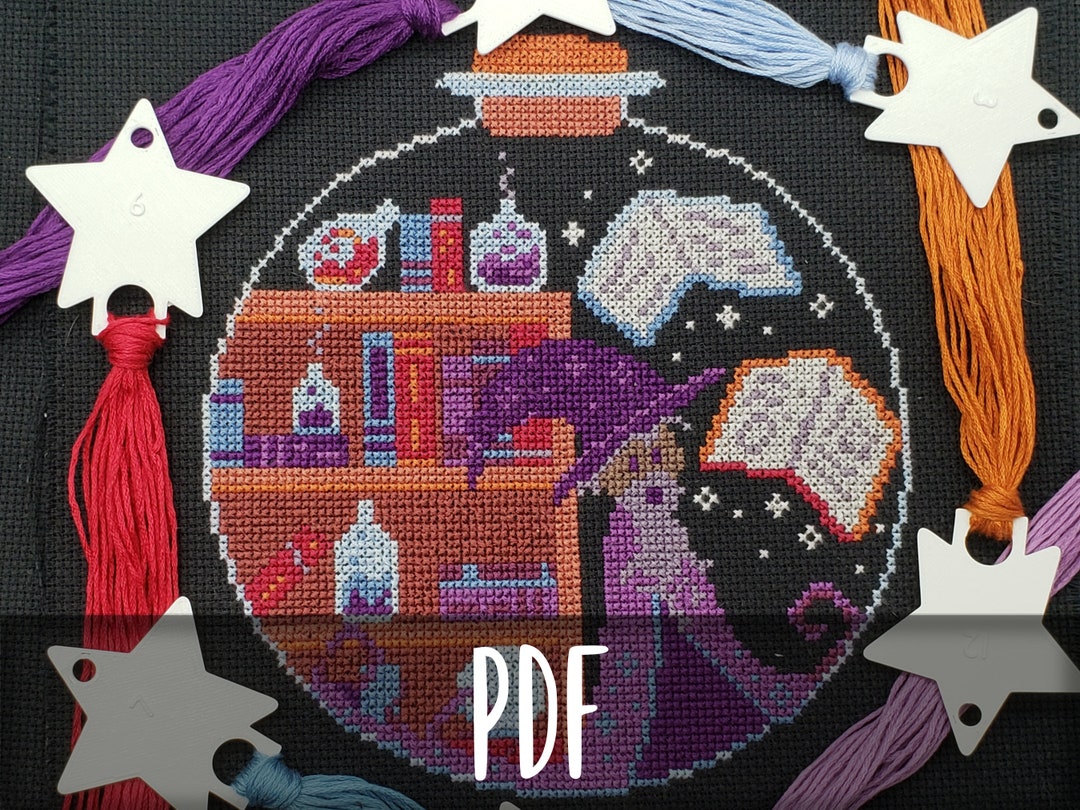 Wizard Terrarium - Modern Cross Stitch Design Pattern, PDF Digital ...