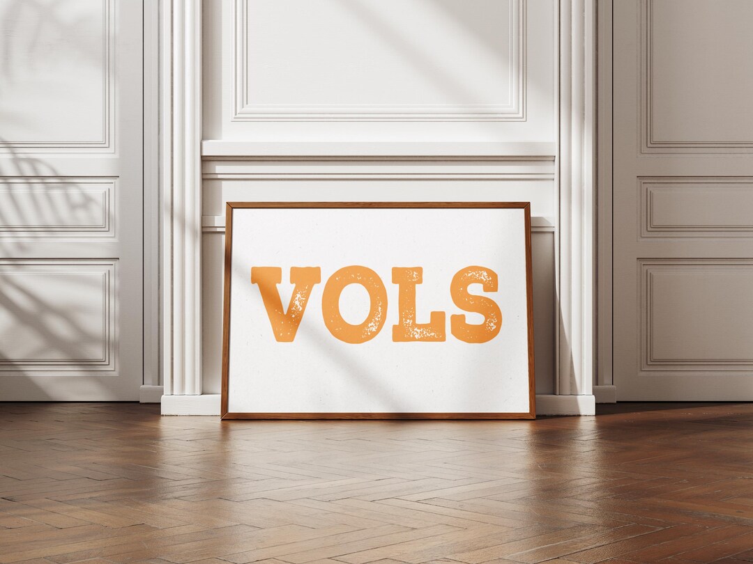 Vols Digital Print Tennessee Volunteers Wall Art Bold Orange Landscape ...