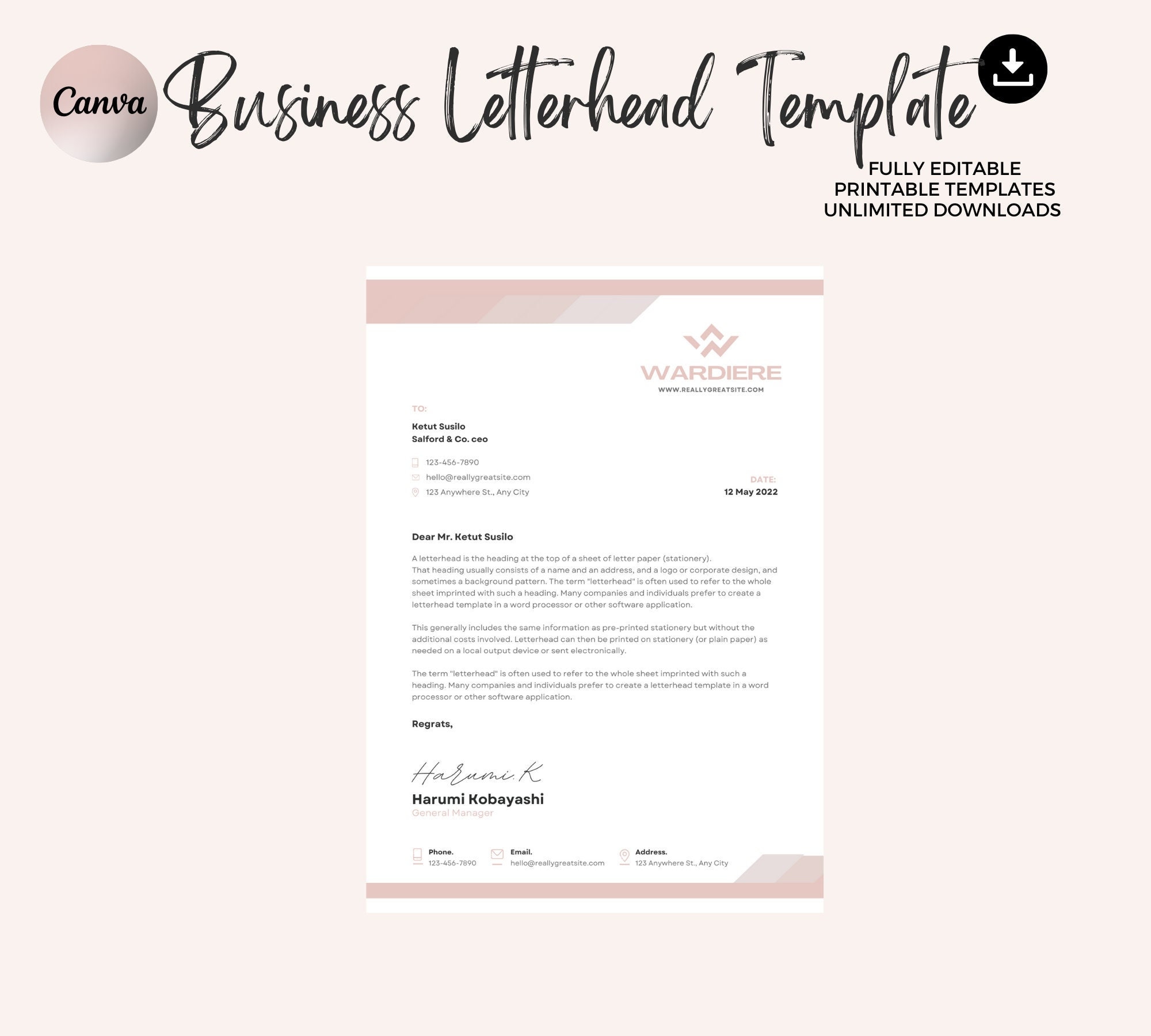 Formal Letter On Letterhead