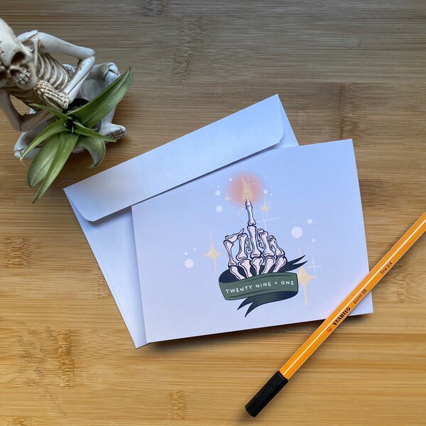 Skeleton Birthday Cards - Etsy