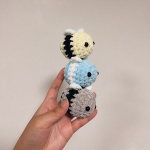 Mini Bumble Bee Squishy - Cute Handmade, Super Soft Velvet Crochet ...