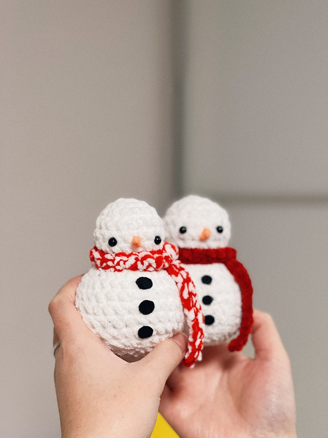 Snowman Squishy - Cute Handmade, Super Soft Velvet Crochet Snowman ...