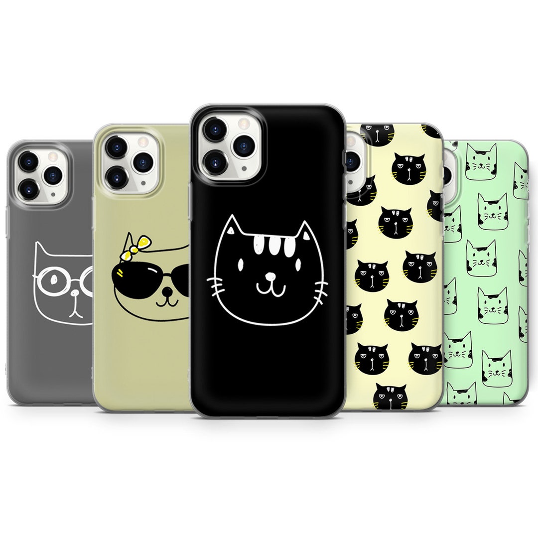 Cat Phone Cases Cute Kitty Cover for iPhone 16, 15plus, 14, 13, 12 ...