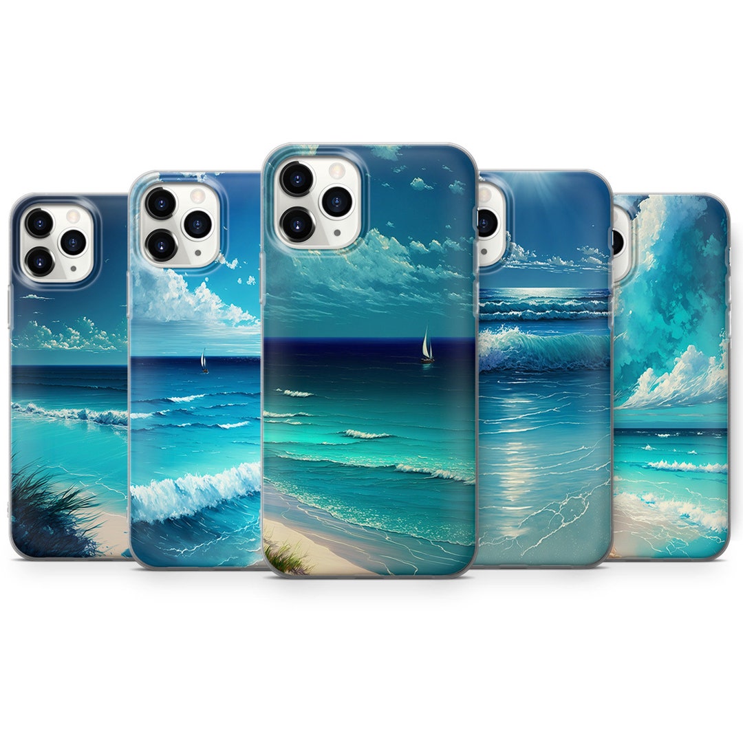 Water Phone Case Ocean Summer Cover for iPhone 16, 15plus, 14, 13, 12 ...