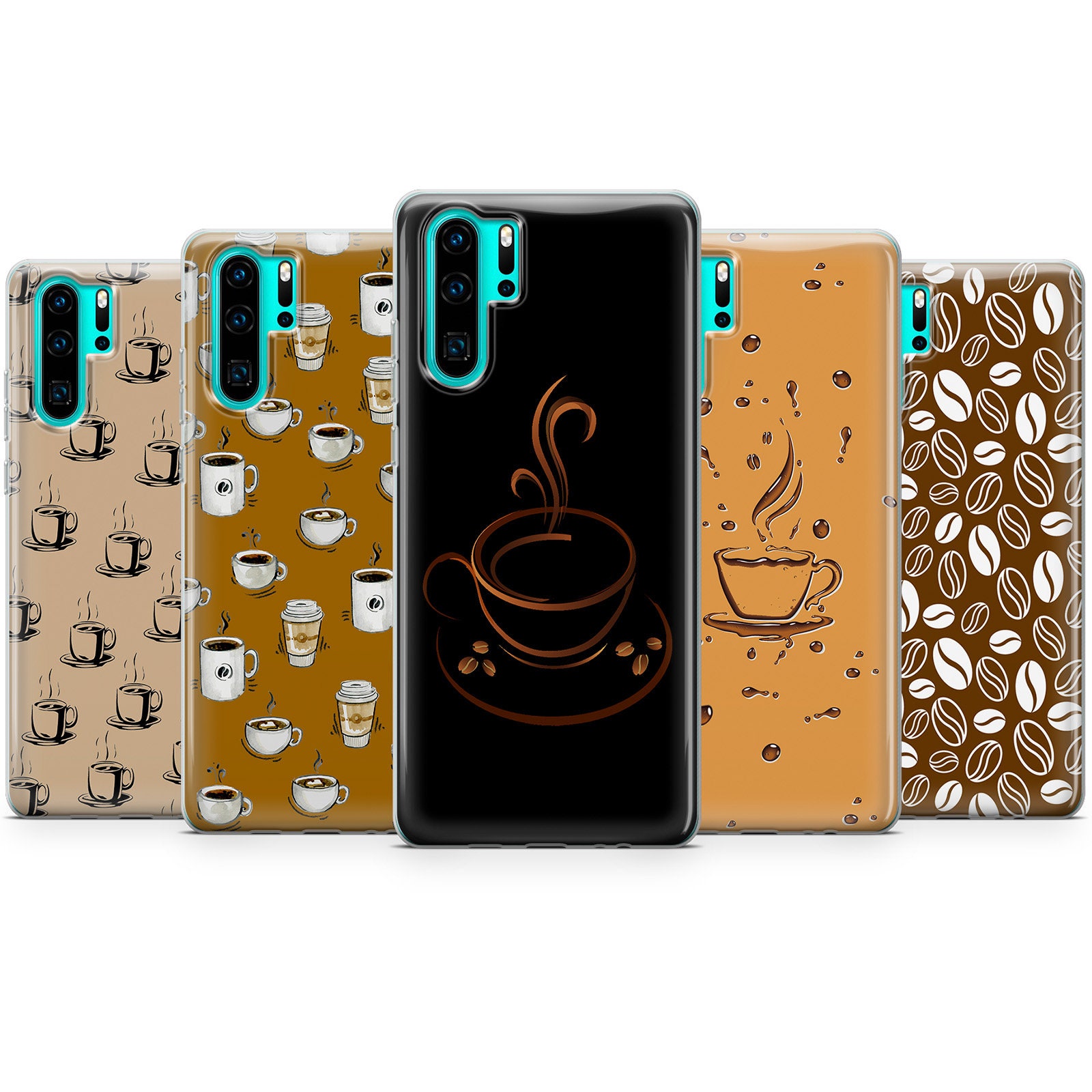 Coffee Phone Case One Line Art Cover for iPhone 16, 15, 14, 13, 12 ...