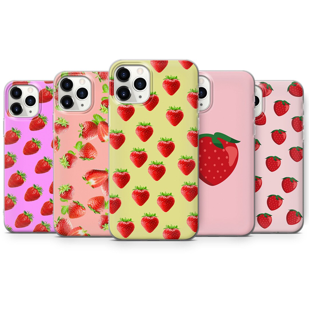 Strawberry Phone Case Berries Pattern Cover for Iphone 12 11 - Etsy