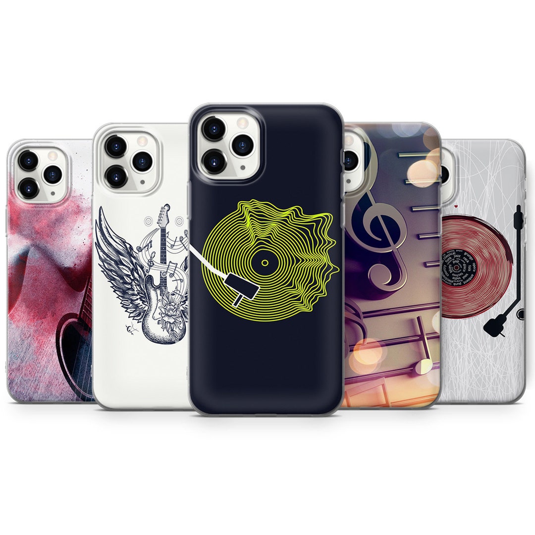 Music Phone Case Acoustic Guitar Cover for iPhone 16, 15plus, 14, 13 ...