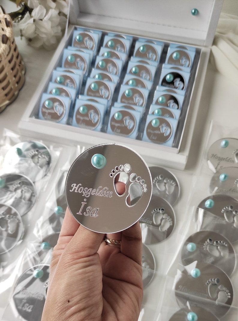 Baby Shower Magnet Favors Boypersonalized Babyshower - Etsy