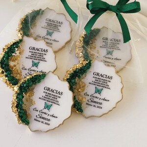 Emerald Green Quinceanera Butterfly Party Favors, Sweet 16 Gifts, Mis ...