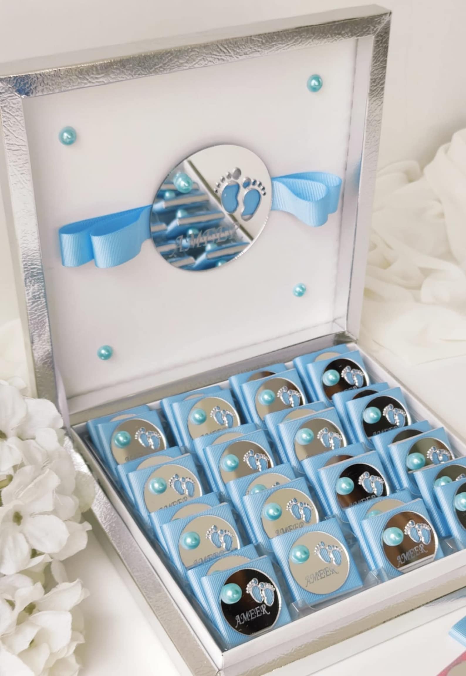 Personalized Baby Boy Chocolate Candy,thank You Chocolate Candy,baby ...