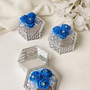 Royal Blue Candy Box,sİlver Color Plastic Chocolate Box,royal Blue ...