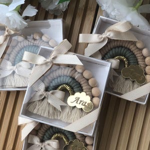 Rustic Baby Shower Macrame Favors, Baby Boy and Girl Favors, Custom ...