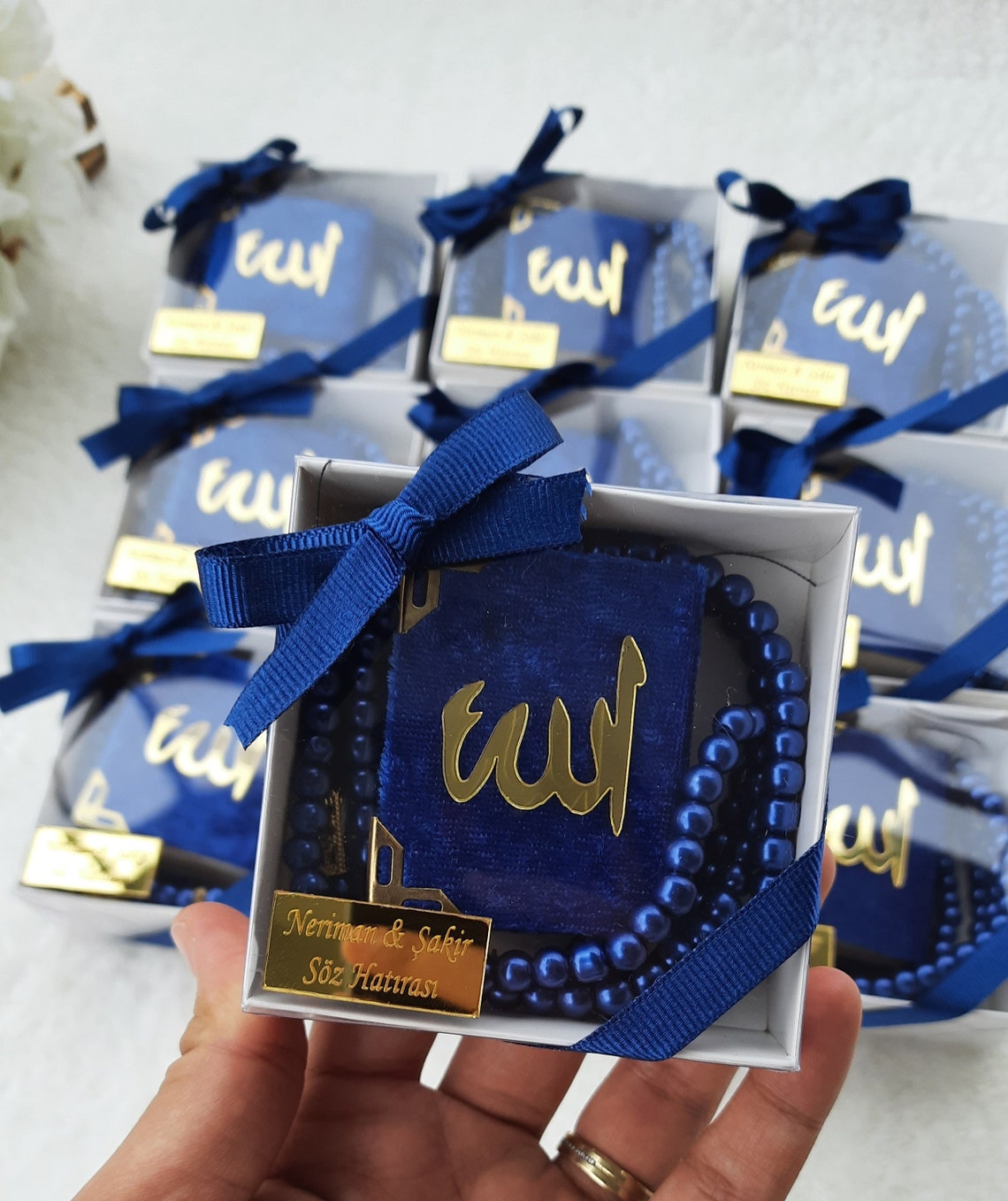 Royal Blue Mini Quran Tasbih Setpersonalized Islamic Gift - Etsy