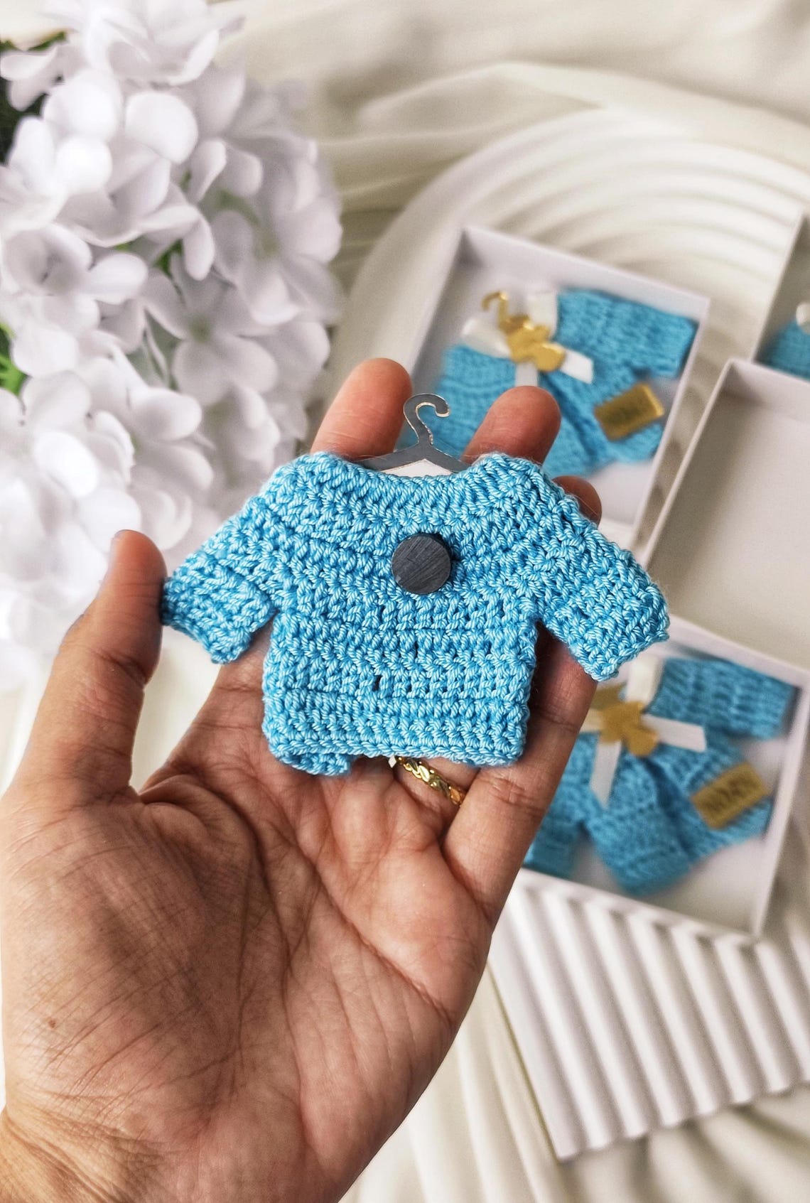 Crochet Baby Jacket Magnet: Handmade Miniature Favor - Etsy