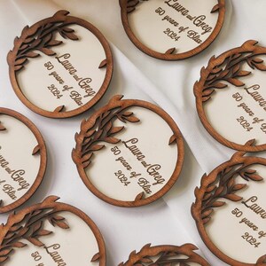 Wooden Save the Date Magnet, Rustic Wedding Magnet, Bohomian Wedding ...