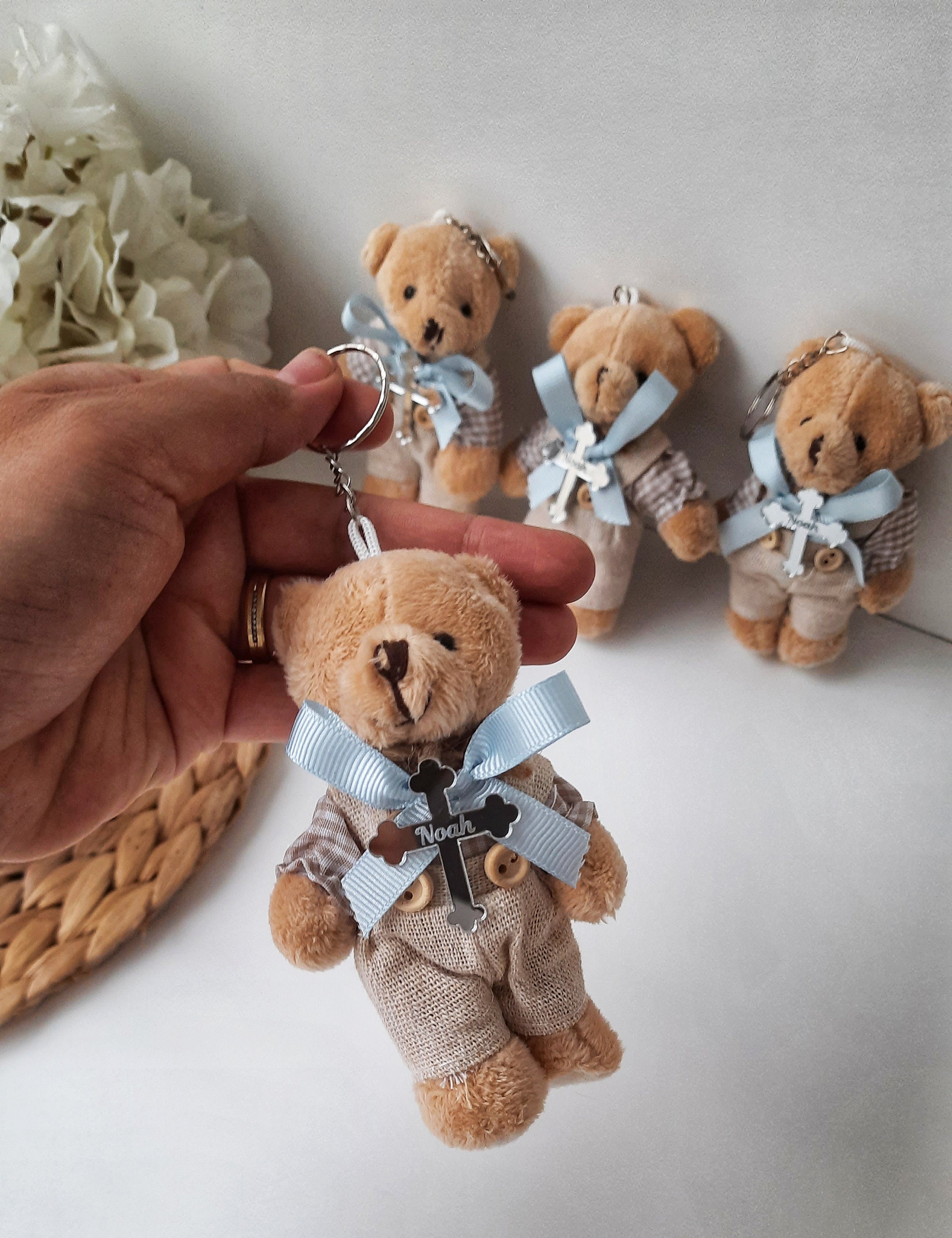 Custom Teddy Bear Favors: Baptism, Communion, Baby Shower Gifts - Etsy