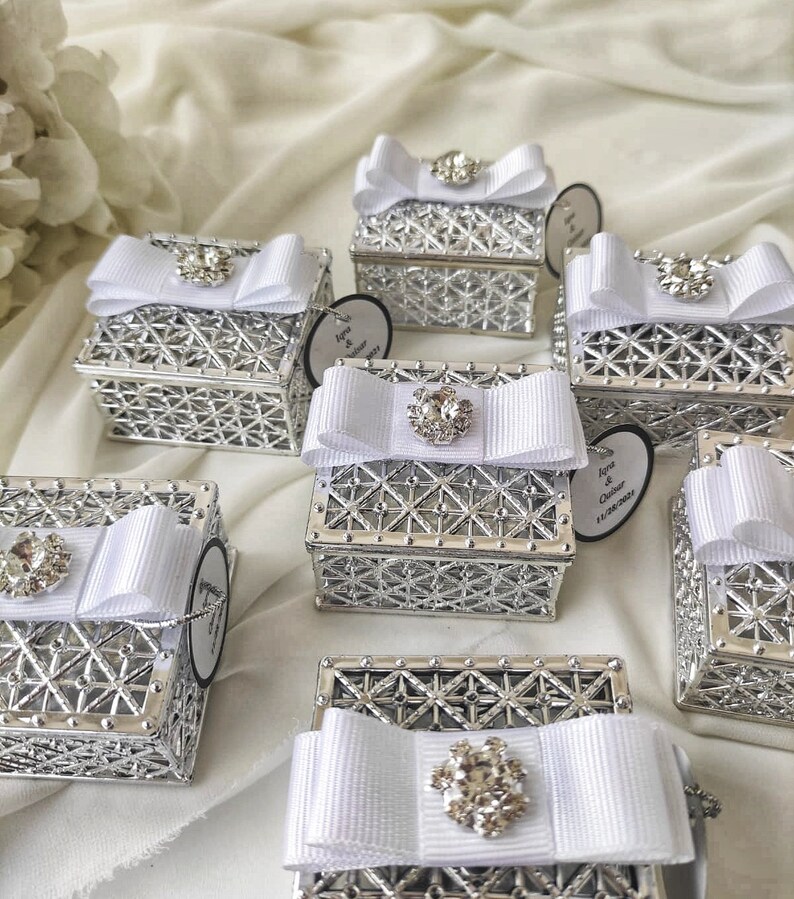Personalized Cristal Stone Wedding Candy Box,wedding Favors,baby Shower ...