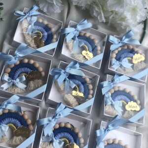 Baby Shower Macrame Keychain Gifts, Butterfly Favors, Rustic Macrame ...