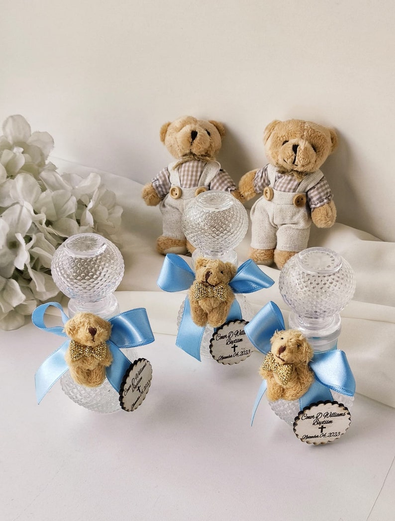 Teddy Bear Holy Water Bottle, Baptism Favor Gifts - Etsy UK