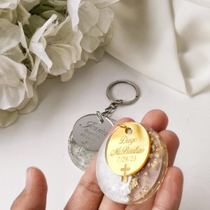 Custom Baptism Keychain Favors,first Communion Gifts,cross Plexiglass ...