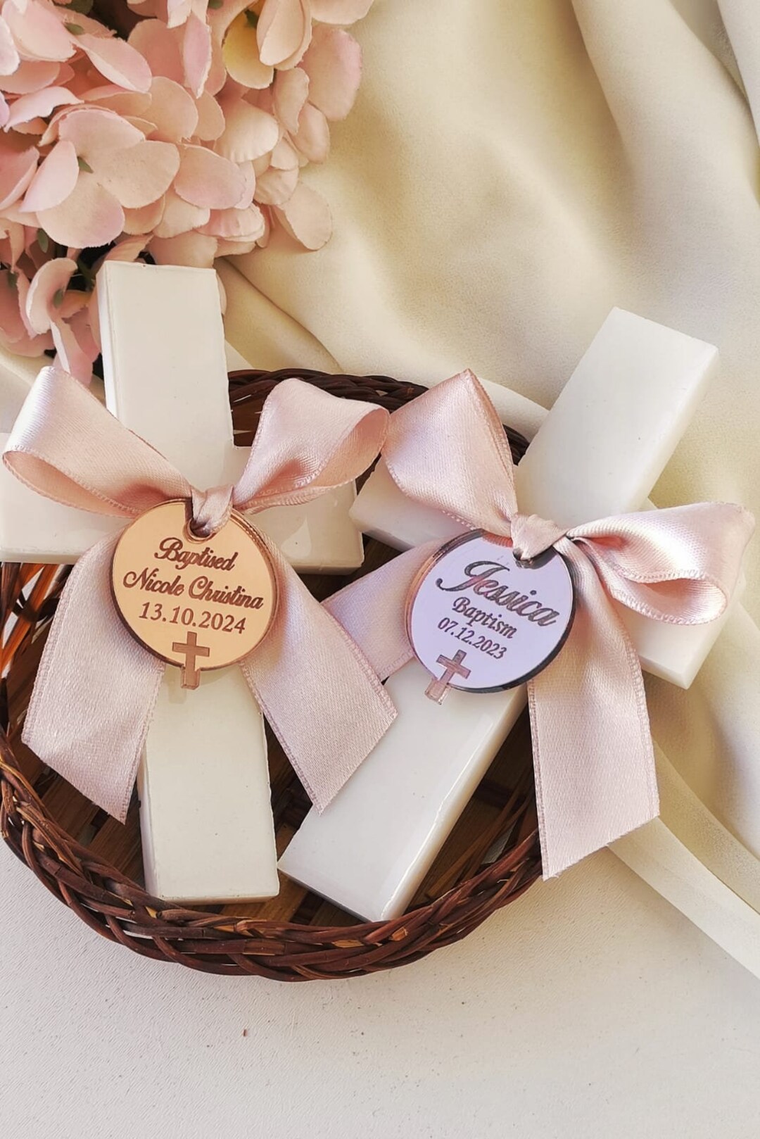 Personalized Baptism Cross Favors, Fridge Magnet, Mi Bautizo Favors ...