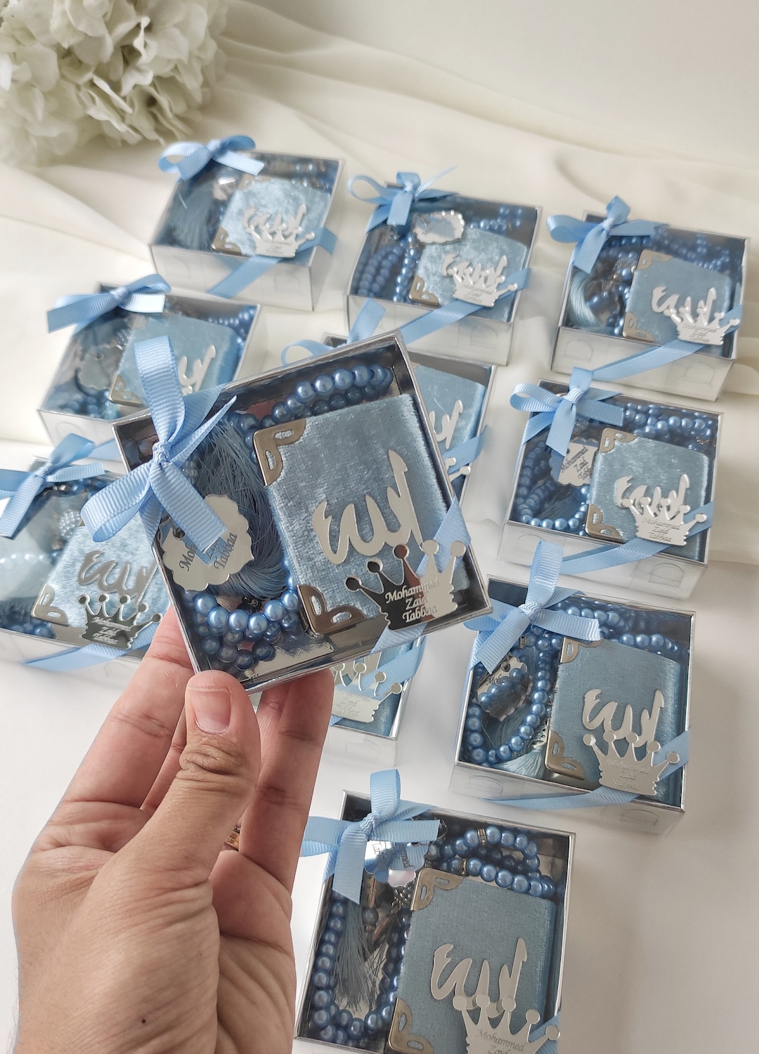 Blue Mini Quran Gift,islamic Baby Shower Gift,ameen Gift,muslim Baby ...