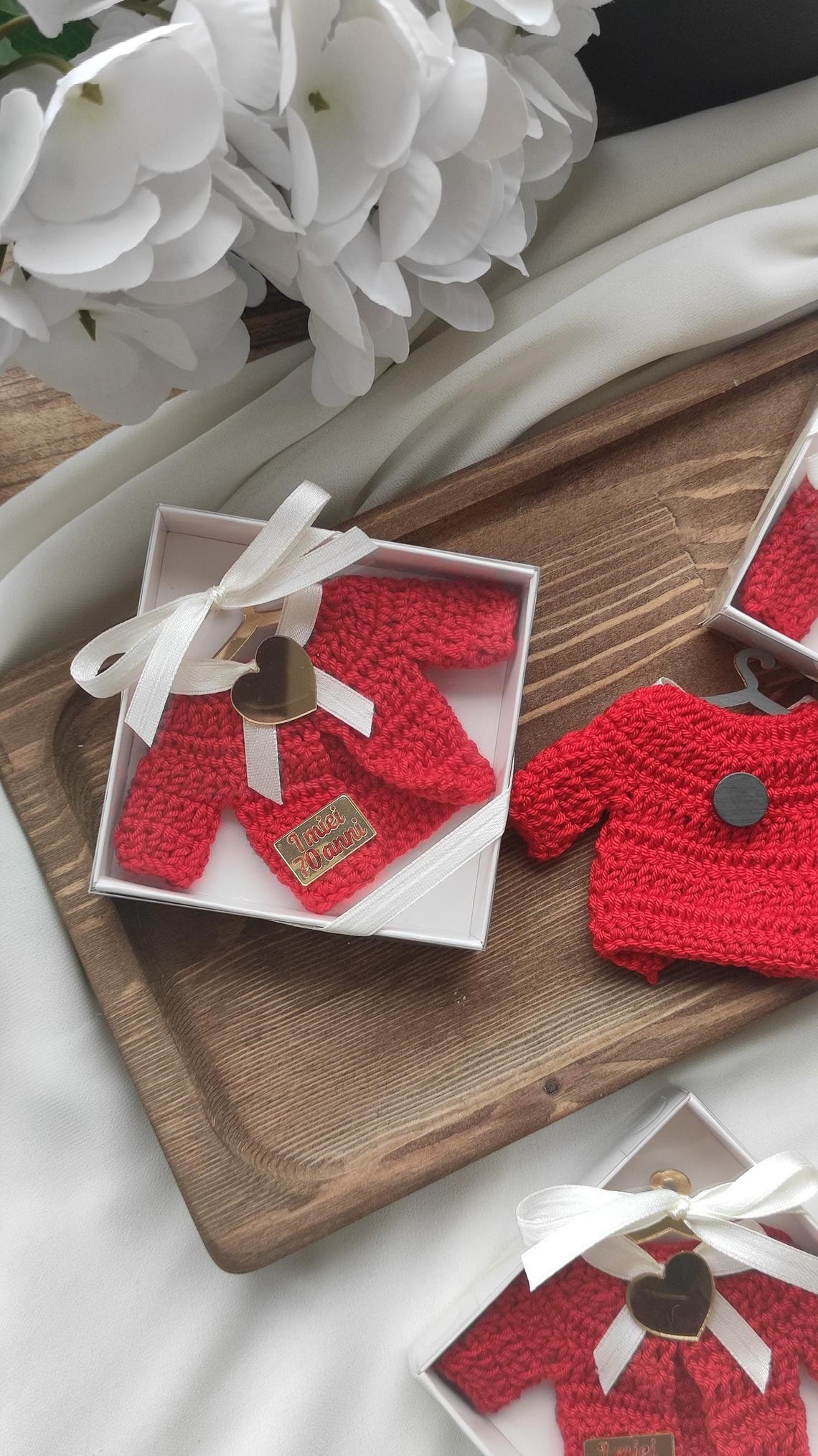 Handmade Miniature Crochet Jacket Magnet, Newborn Guest Favors, Baby ...