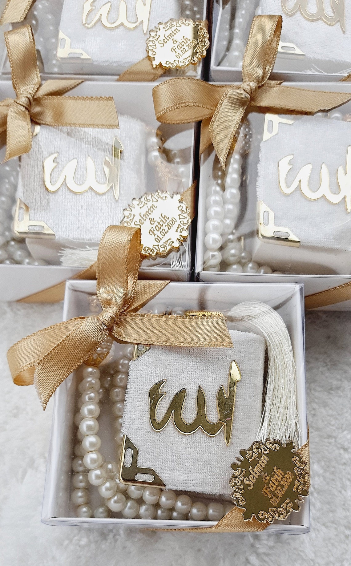 White Mini Quran Set Islamic Gift Set Personalized Favors - Etsy