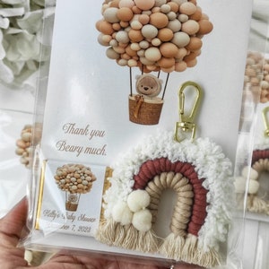 20 Pcs Personalized Teddy Bear Party Favors,macrame Keychain Gifts ...