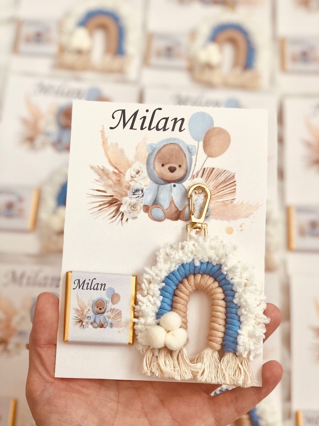 Teddy Bear Chocolate Card Favors,teddy Bear Welcome Baby Favor,baby ...