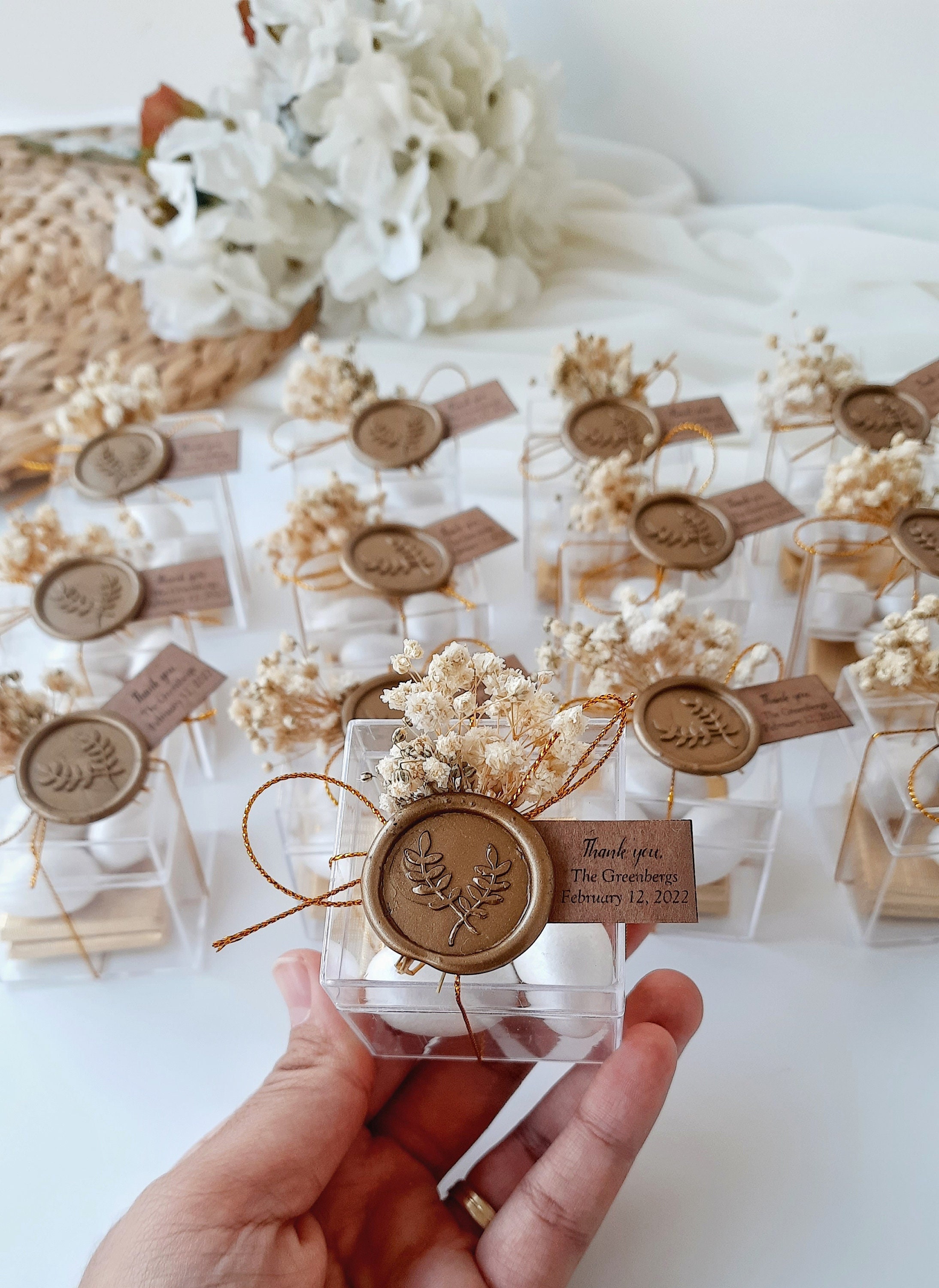 Rustic Wedding Favors Boxchocolate Gifts Boxeswax Seal Favos | Etsy