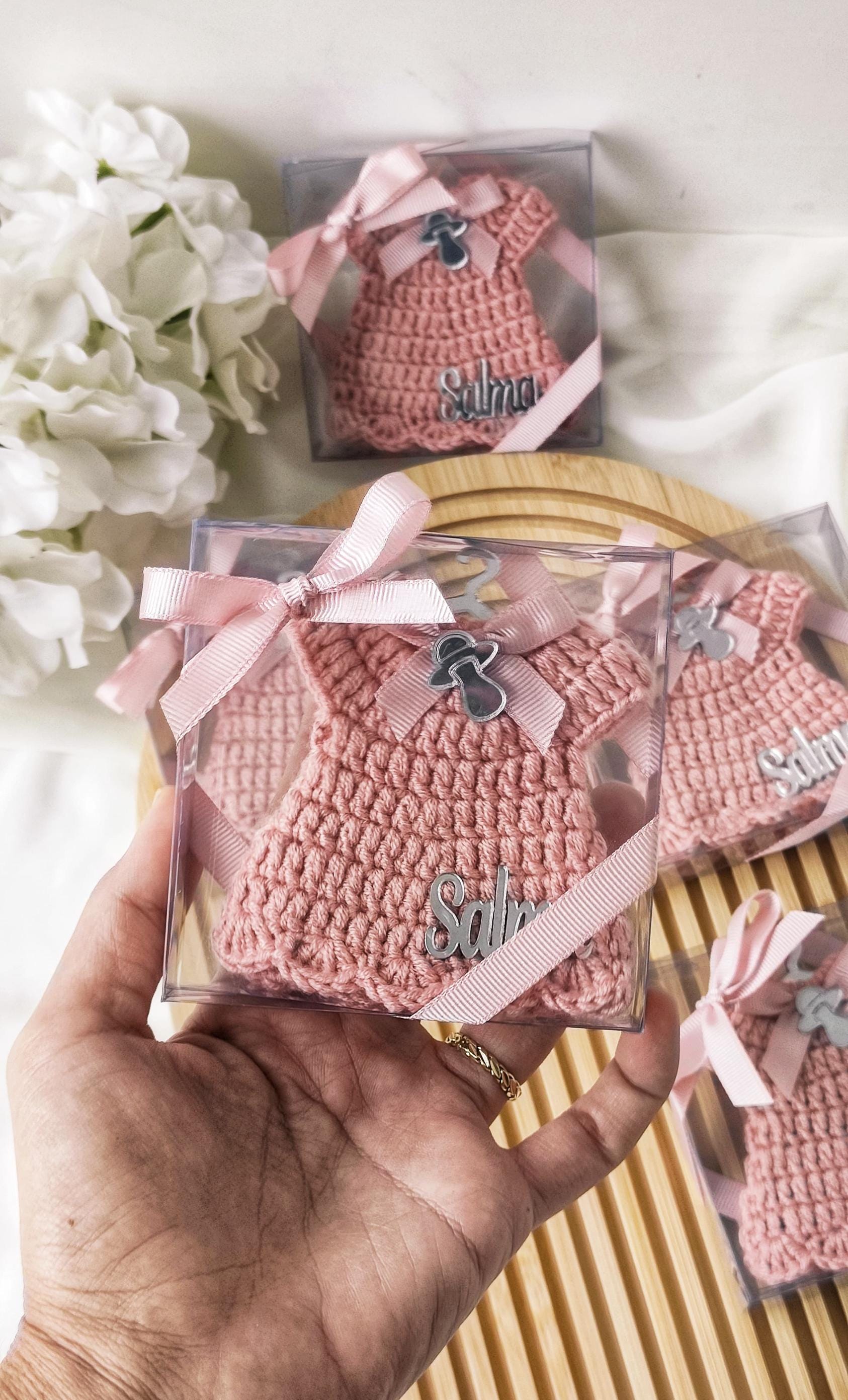 New Born Baby Girl Gifts,baby Shower Party Magnet,miniature Crochet ...