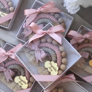 Baby Shower Macrame Keychain Gifts, Butterfly Favors, Rustic Macrame ...