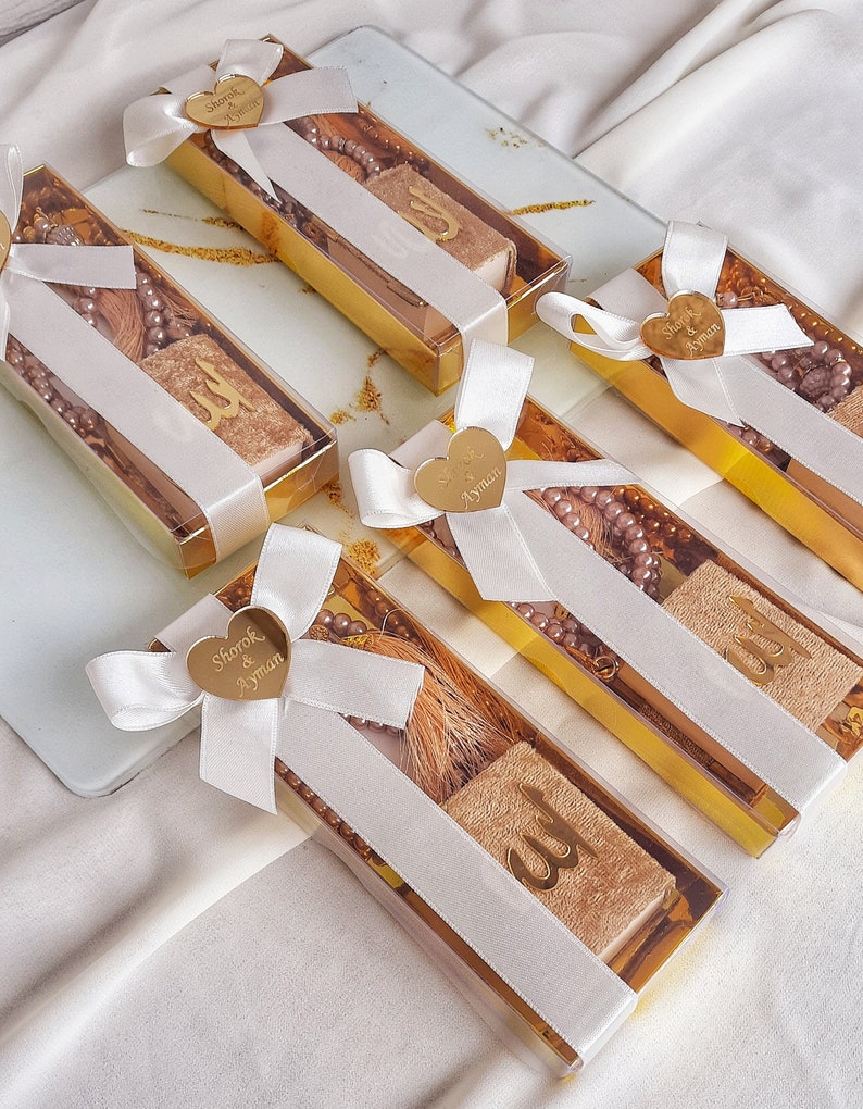 Islamic Wedding Favor Box, Quran, Tasbih Rosary, Personalized - Etsy