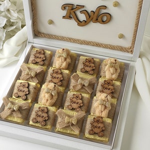 Teddy Bear Chocolate Gift Box,baby Shower Chocolate Box,personalized ...