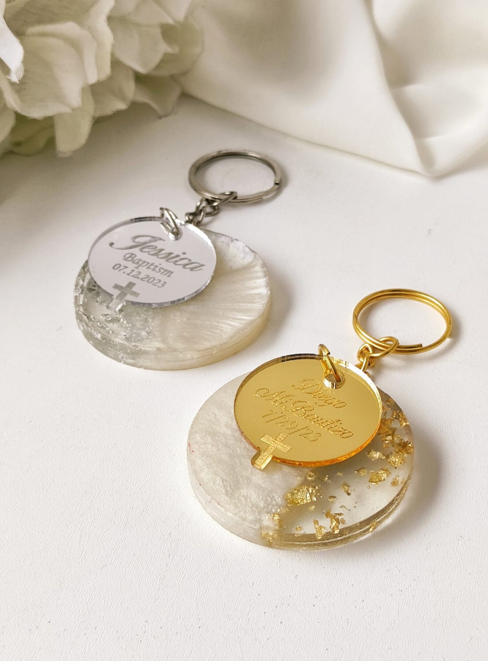 Custom Baptism Keychain Favors,first Communion Gifts,cross Plexiglass ...