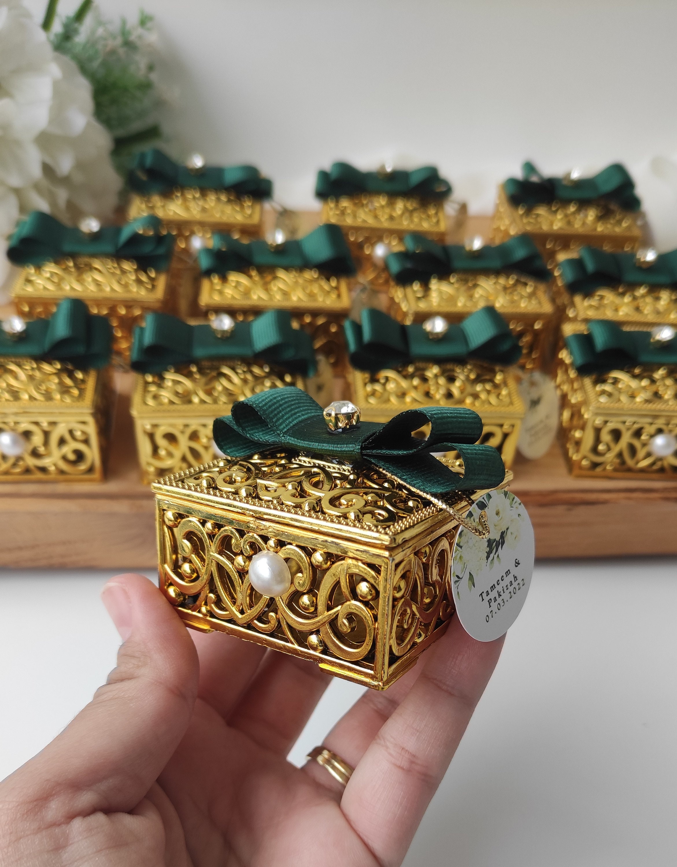 Special Wedding Candy Boxgolden Colored Boxeshenna Box - Etsy