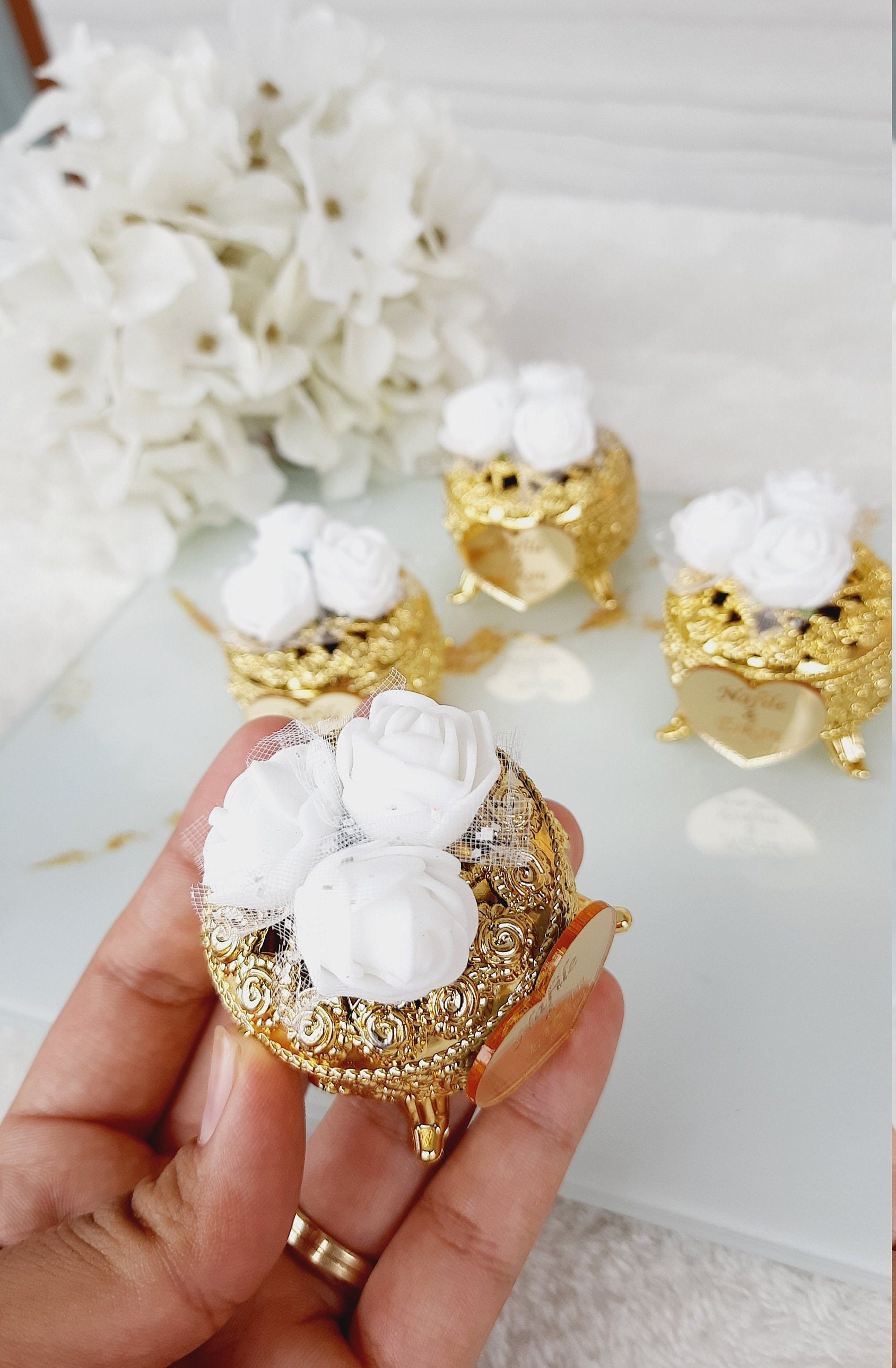 Wedding Cady Box,gold Colored Small Plastic Box,customized Candy Box ...