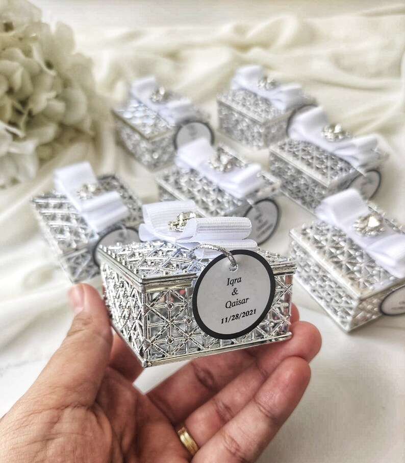 Personalized Cristal Stone Wedding Candy Box,wedding Favors,baby Shower ...