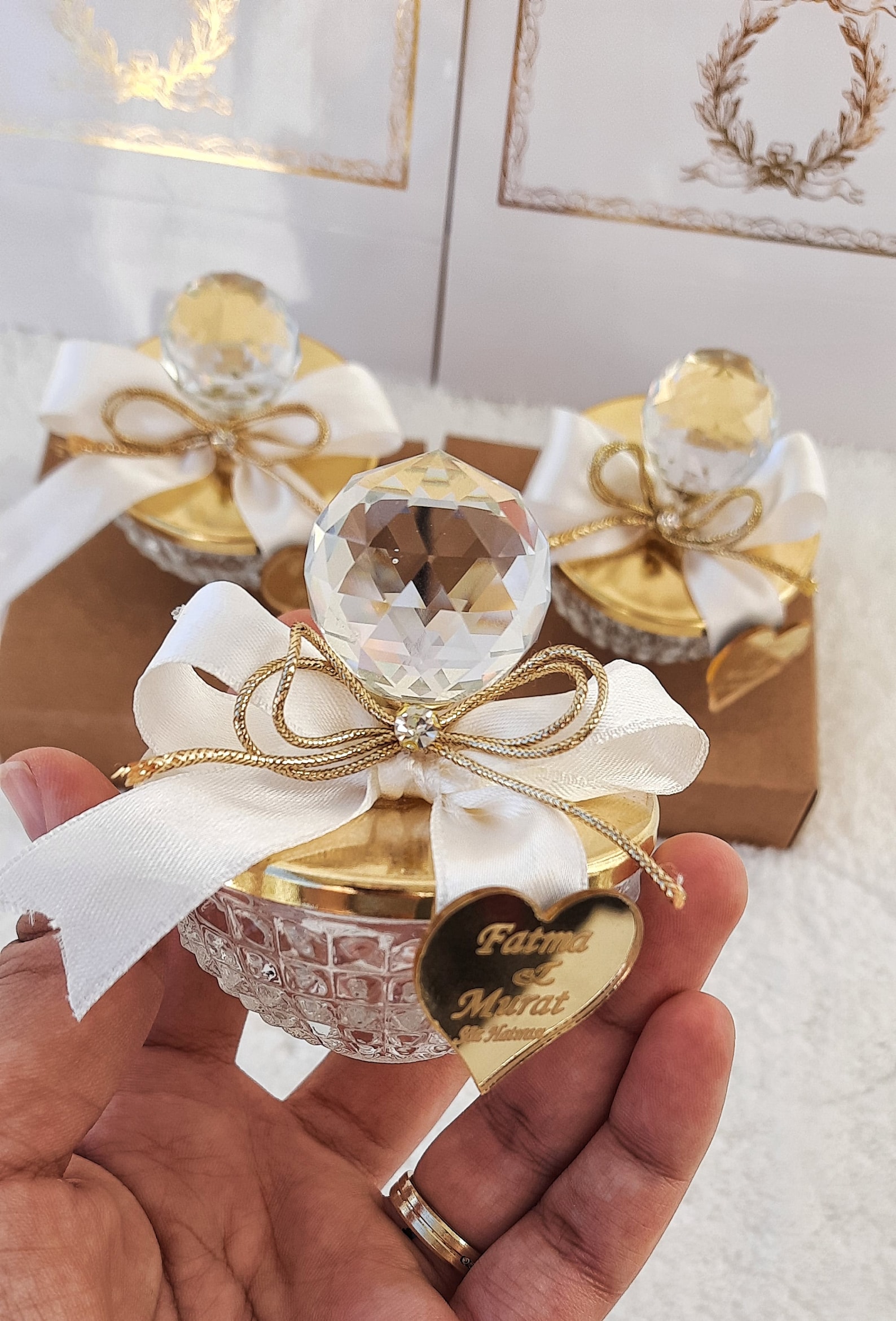 Personalized Wedding Favors for Guests Crystal Glass Turkish - Etsy