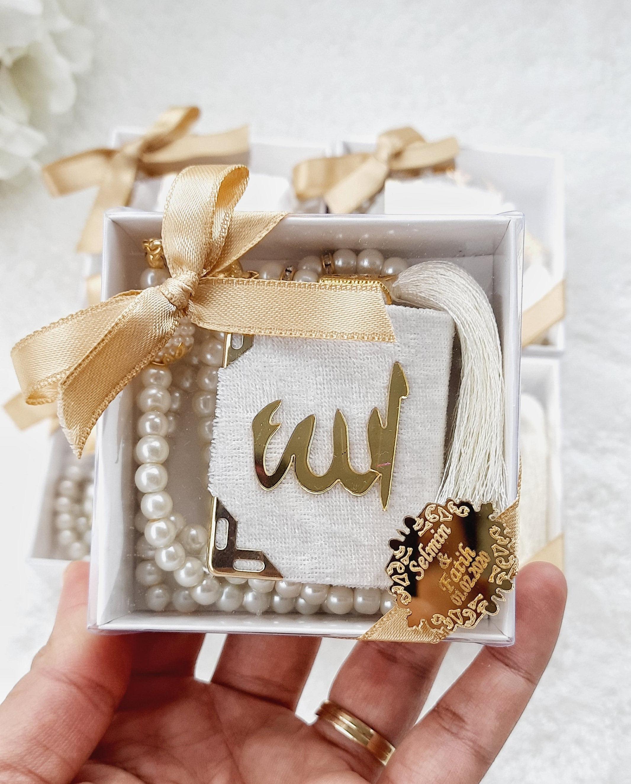 White Mini Quran Set Islamic Gift Set Personalized Favors | Etsy