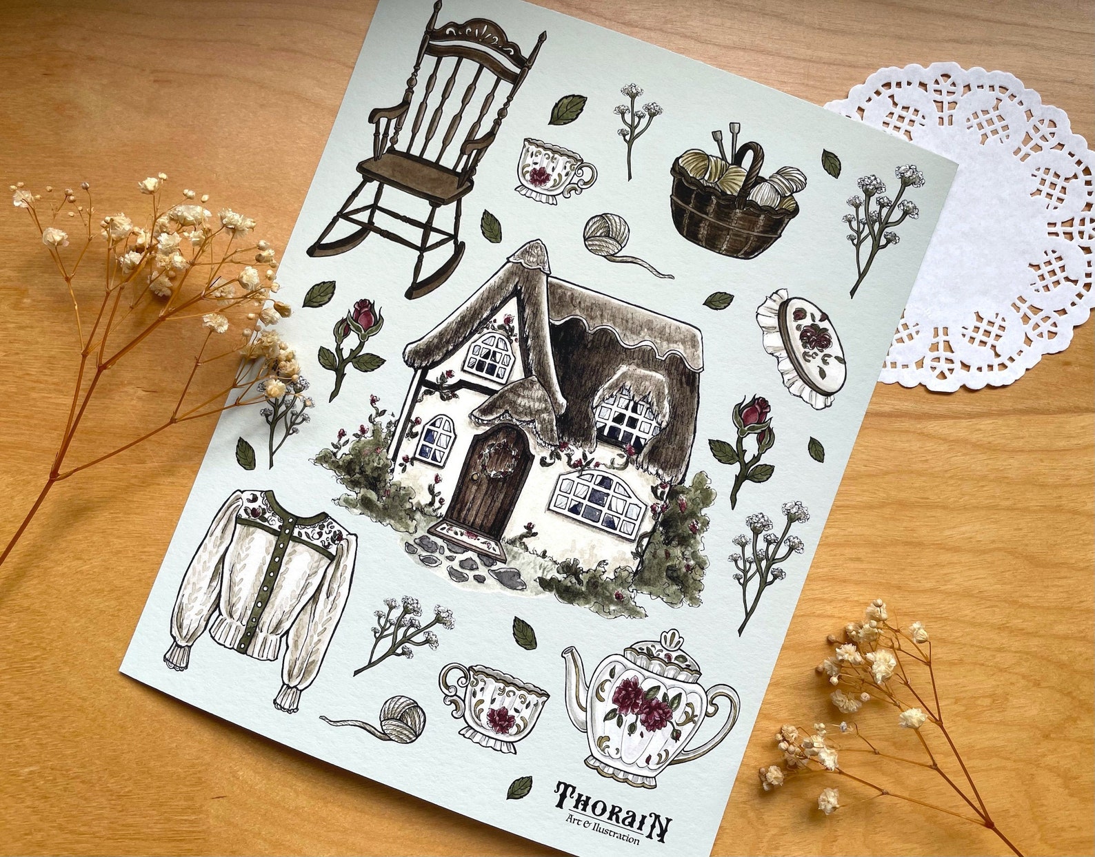 Cottagecore Art Print Cozy Cottage Wall Art Cottagecore - Etsy